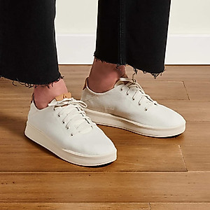 OLUKAI Ki'ihele Li Women's Slip On Sneakers, Casual Everyday Shoes with Drop-In Heel & Breathable Mesh Design, Lightweight & All-Day Comfort, Off White/Off White, 8