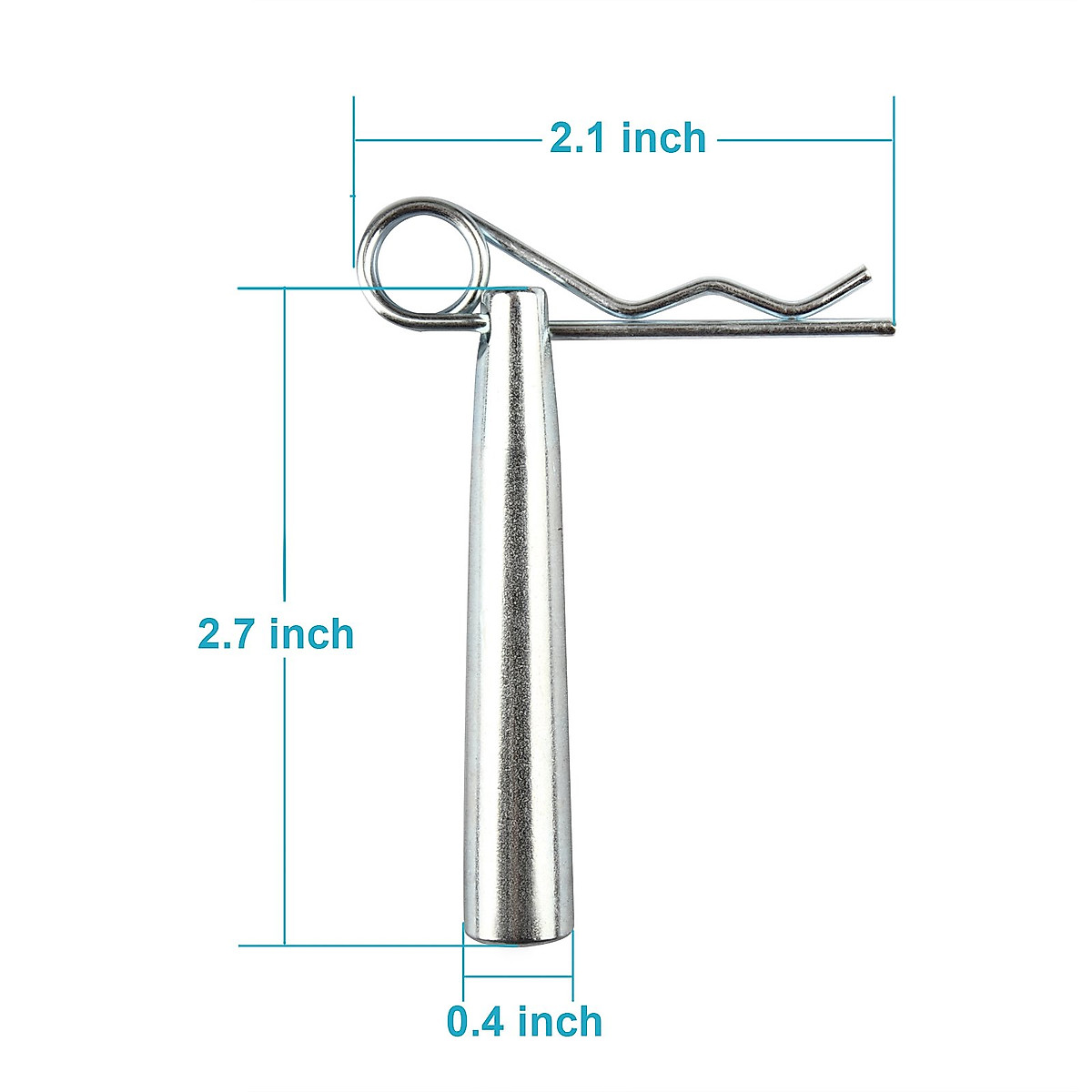 OTTFF 30 Sets Conical Coupler Pins with R-Clip Stage Lights Truss Accessories Lighting Trusses Replace Parts - Length 2.7 inch Pin Max Dia. 0.4 inch