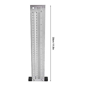Ultra Precision Marking Ruler, Stainless Steel Metric Version Woodworking Scribing Ruler Gauging Tool High-precision T Square (12 inch)
