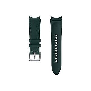 Samsung Electronics Hybrid Leather Silicone Watch Band Strap Small/Medium, for Galaxy Watch 4 and Galaxy Watch 4 Classic (US Version),Green,ET-SHR88SGEGUJ
