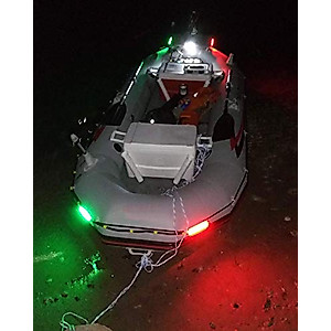 Shangyuan Navigation Lights, Led Stern Lights, Marine Strip Lights for Boat Lights Bow and Stern, Kayak Lights, DC 12V 2PCS (Red and Green)