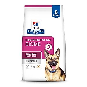 Hill's Prescription Diet Gastrointestinal Biome Digestive/Fiber Care with Chicken Dry Dog Food, Veterinary Diet, 8 lb. Bag