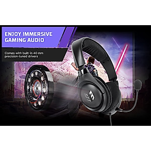 Sound Blaster Blaze V2 Over-Ear Gaming Headset with Detachable Noise-Cancelling Microphone, Volume and Mic Mute Control for PC/Mac/Consoles