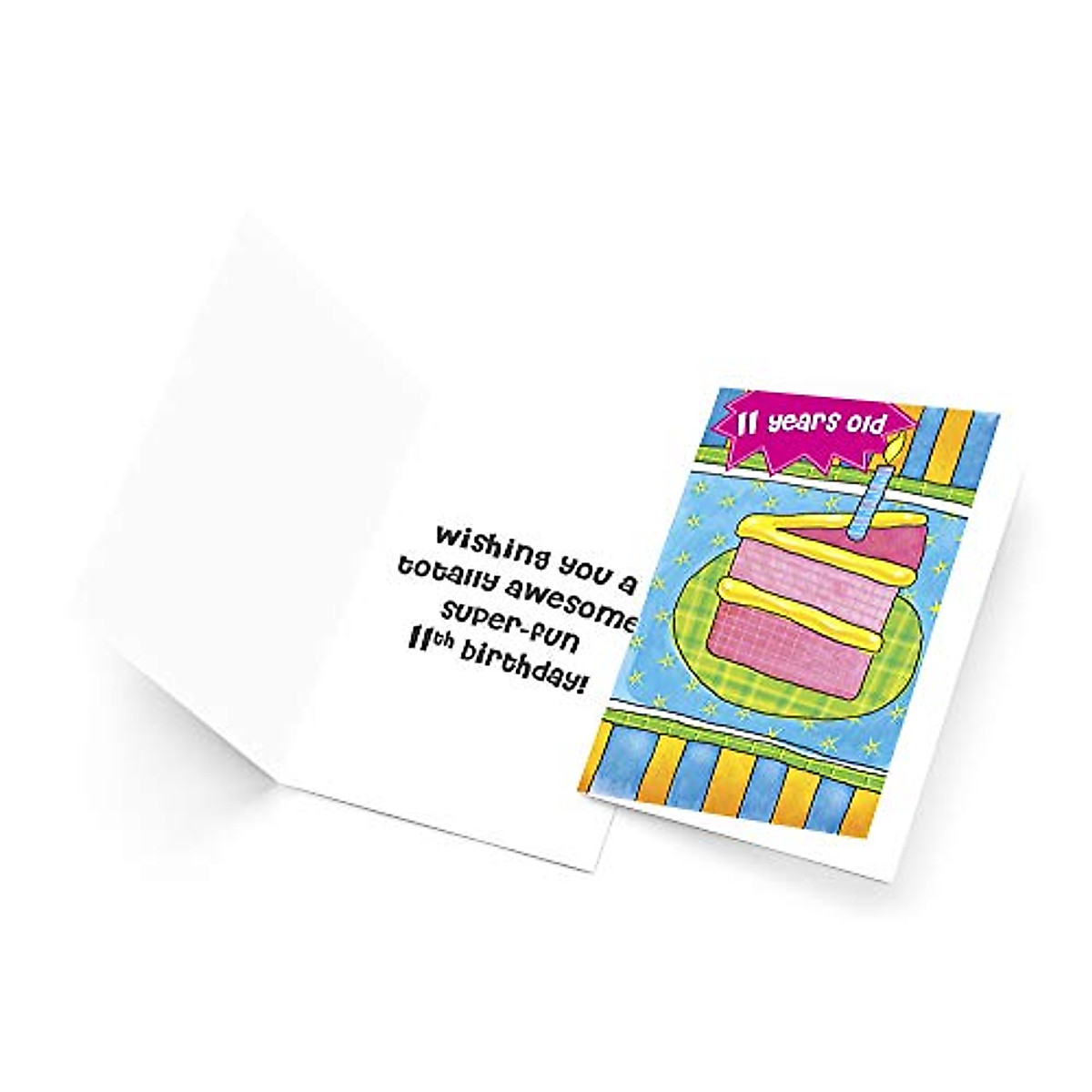 Happy 11th Birthday Card | Made in America | Eco-Friendly | Thick Card Stock with Premium Envelope 5in x 7.75in | Packaged in Protective Mailer | Prime Greetings
