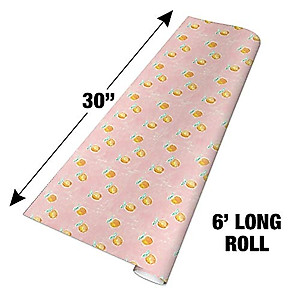 GRAPHICS & MORE Painterly Citrus Oranges Pattern Gift Wrap Wrapping Paper Rolls