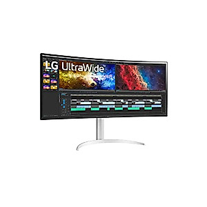LG 37.5” 38BP85C-W 21:9 QHD+ UltraWide™ Curved Monitor with HDR10, USB Type-C™, and AMD FreeSync™, Black