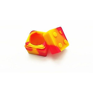 Gentcy 11ml 25Pcs Silicone Container Concentrate Storage Square Silicone Jar