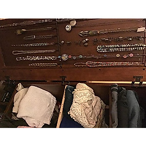 Wall Mount Stationary Belt Rack / Necklace Organizer, Chrome 14"