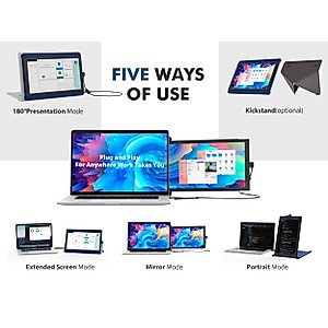 Mobile Pixel Duex Lite 12.5" Full HD USB Mobile Monitor Navy 101-1005P05 , (Renewed)