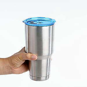 6 Pieces 20 oz Tumbler Lids Replacement Lids Spill-proof Splash Resistant Lids Covers for Mug Tumblers Cups with 3 inch cup mouth in dia