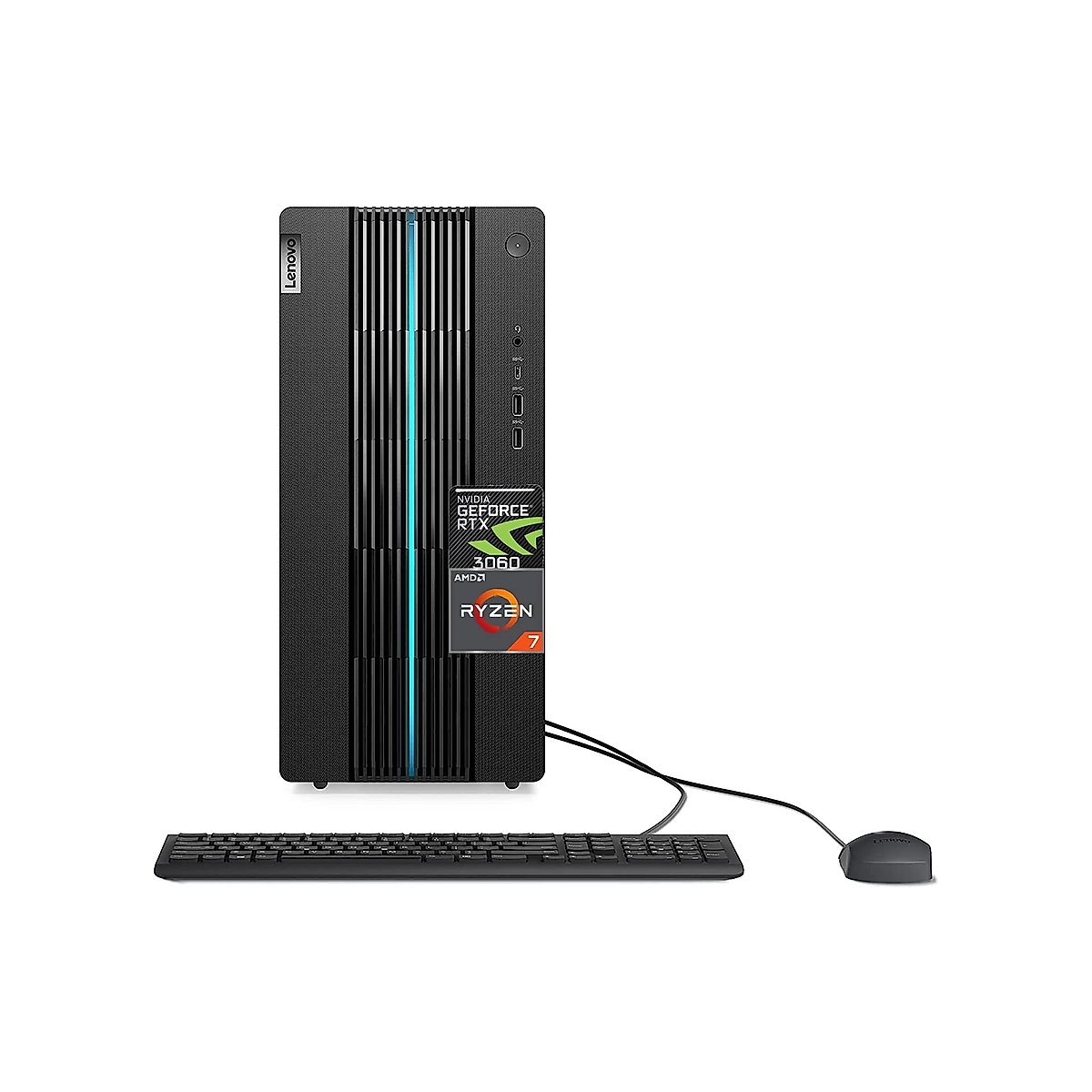 Lenovo IdeaCentre Gaming Desktop 2023 Newest, NVIDIA GeForce RTX 3060 Graphics, AMD Ryzen 7 5700G Processor(Beat i7-12650H), 64GB DDR4 RAM, 2TB SSD, 1TB HDD, Bluetooth, HDMI, Windows 11 Home