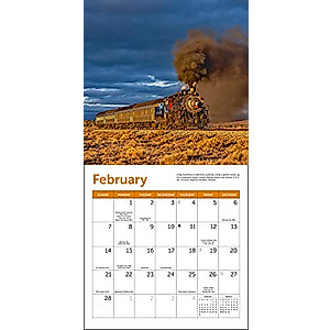 Steam Trains Mini Wall Calendar 2021, 7" x 7"