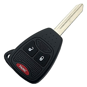3 Buttons Keyless Remote Car Key Fob Fit for Chrysler 200/300/ Aspen/Dodge Charger/Ram/Durango/Wrangler/Commander OHT692427AA (Black)