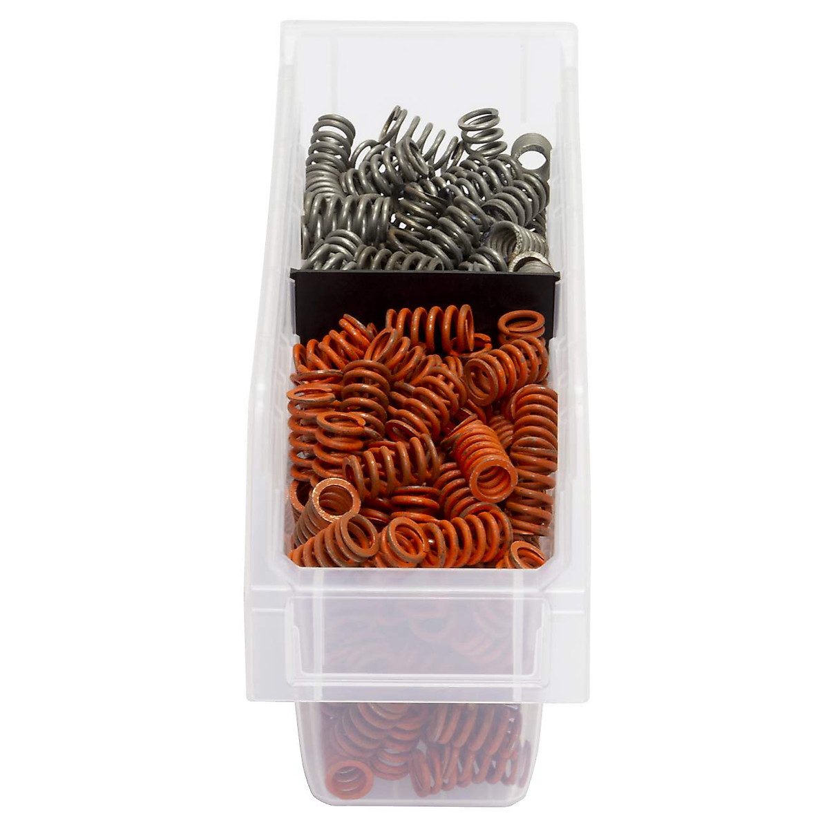 Akro-Mils 40020 Crosswise Width Plastic Divider for 30040, 30048 ShelfMax Bin Storage Bins, Black, (12-Pack)