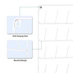 4 Pack Sewing & Embroidery Thread Rack Wall-Mounted Thread Holder Metal Sewing Organizer with Hanging Tools, Large Thread Organizer, 32-Spool