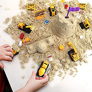 TOY Life 28 PCS Construction Toys Construction Cake Topper, Small Construction Vehicles, Sandbox Toys for Boys, Small Construction Car Truck Excavator Toys Construction Party Favors Gifts for Boys