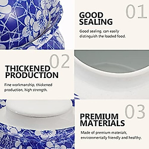 Vaguelly Ceramic Kimchi Jar Traditional Pickles Jar Pickles Storage Jar Ceramic Pickles Jar Home Storage Pot Food Storage Jar Kimchi Storage Jar Food Ceramic Canister Household Jar