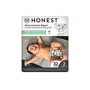 THE HONEST COMPANY Turtles Size 2 Diapers, 32 CT
