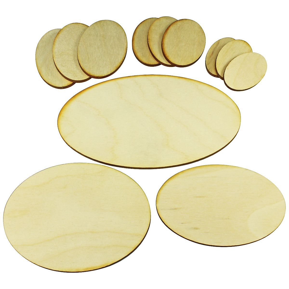 LITKO Miniature Base Set | Assorted Figure Stands | Wargames | Role-Playing Games | Laser-Cut 3mm Plywood (56 Pack Metric Circular Sampler)