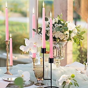 12 Pack Pink Taper Candles - Taper Candles 10 Inch Dripless, Smokeless & Unscented - 8 Hours Long Burning - Tall Candlesticks - Ideal for Weddings, Dinner Parties, Home Decor, Birthday Party