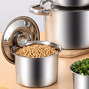 Milisten Stainless Steel Taste Cup Lid Skillet Wok 8 Inch Cup Cover Oil Pot Lid Frying Pan Lid Pan Cover Universal Pot Lid for Pots and Pans Filter with Cover