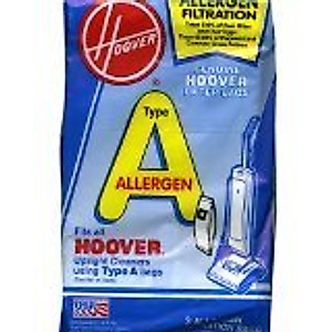 Hoover Filter Bags Type A Allergen Filtration 4010100A (3 Packs of 4) Total of 12 Bags