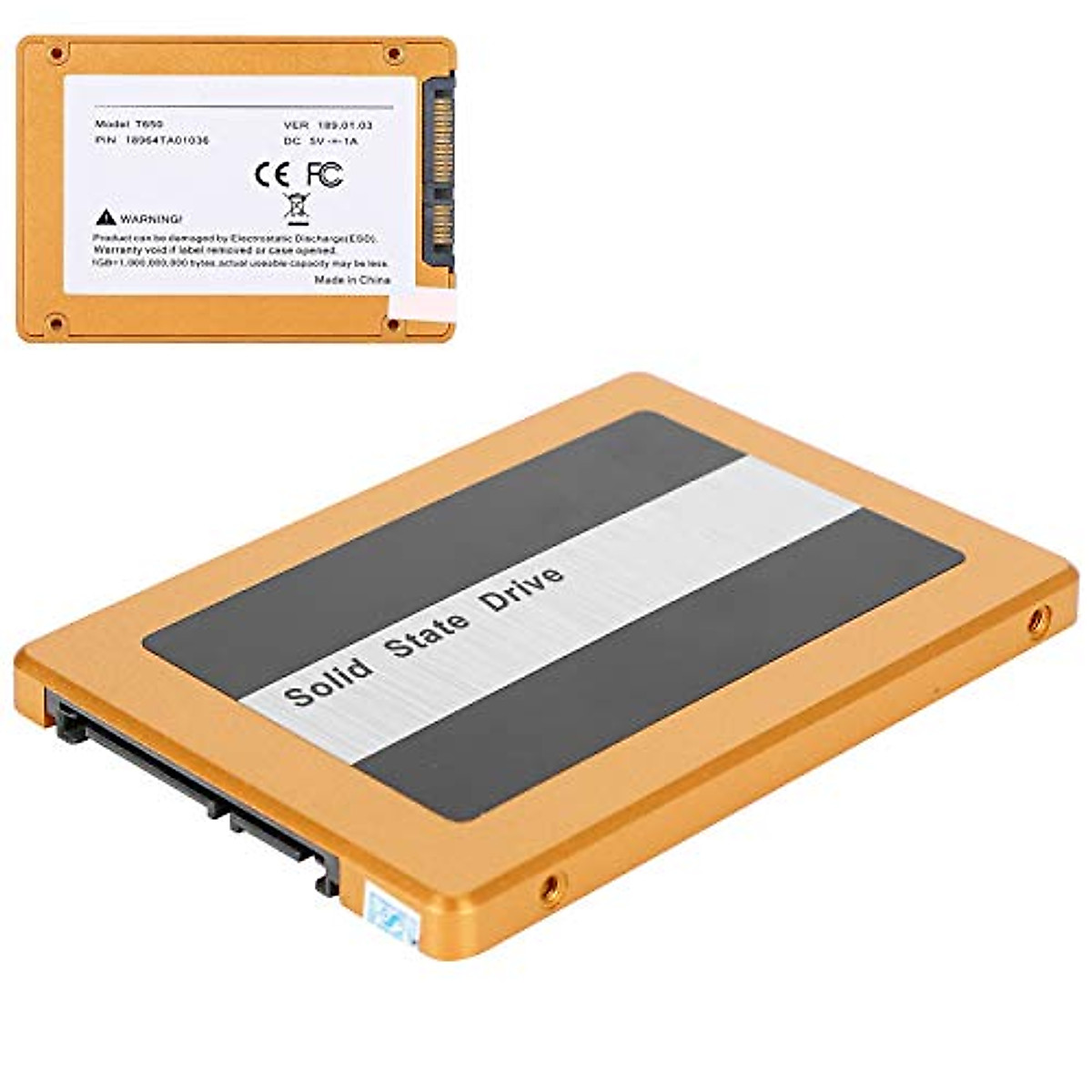 Solid State Hard Disk, Professional Firm Sturdy SATA3.0 SSD Video Storage for Office Worker for Laptop Desktop Computer(#6)