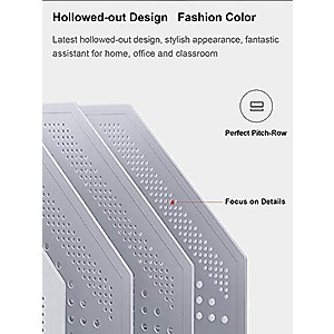 Leven/Deli Collapsible Magazine File Holder/Desk Organizer for Office Organization and Storage with 3 Vertical Compartments