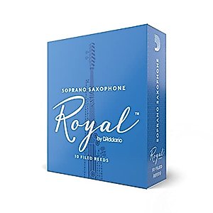 D'Addario Woodwinds - Royal Soprano Saxophone Reeds - Soprano Sax Reeds with Strong Spine - Great for Classical or Jazz - Strength 2.0