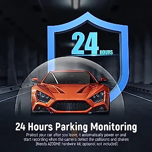 AZDOME M301 2K Dash Cam Front and Rear, Built in WiFi, Dual Dashcams for Cars, Voice Control Car Camera with UHD 1440P, Night Vision, G-Sensor, Parking Monitor, 64GB SD Card Included