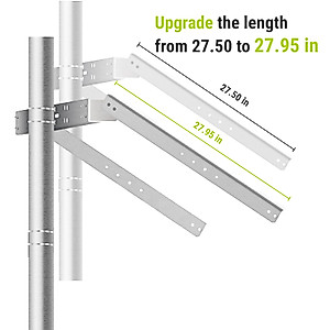 Newpowa Universal Solar Panel Heavy Duty Double Arm Pole Wall Mount for 70-120W Single Module at an tilt Angle from 0-90°…
