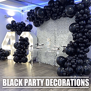 Black Balloons Latex Party Balloons,12inch 62Pack Round Helium Balloons for Birthday Party Graduation Anniversary Wedding Or Other Party Decorations