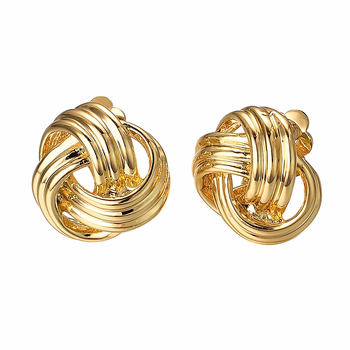 JOLCHIF Love Knot Clip On Earrings for Women Non Piercing Ears 18K Gold Plated Earrings Clip Jewelry Gifts
