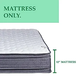 Nutan 12-Inch Doubled Sided Medium Plush Hybrid Euro Top Foam Encased innerspring Mattress/Improves Sleep by Reducing Back Pain,King Size