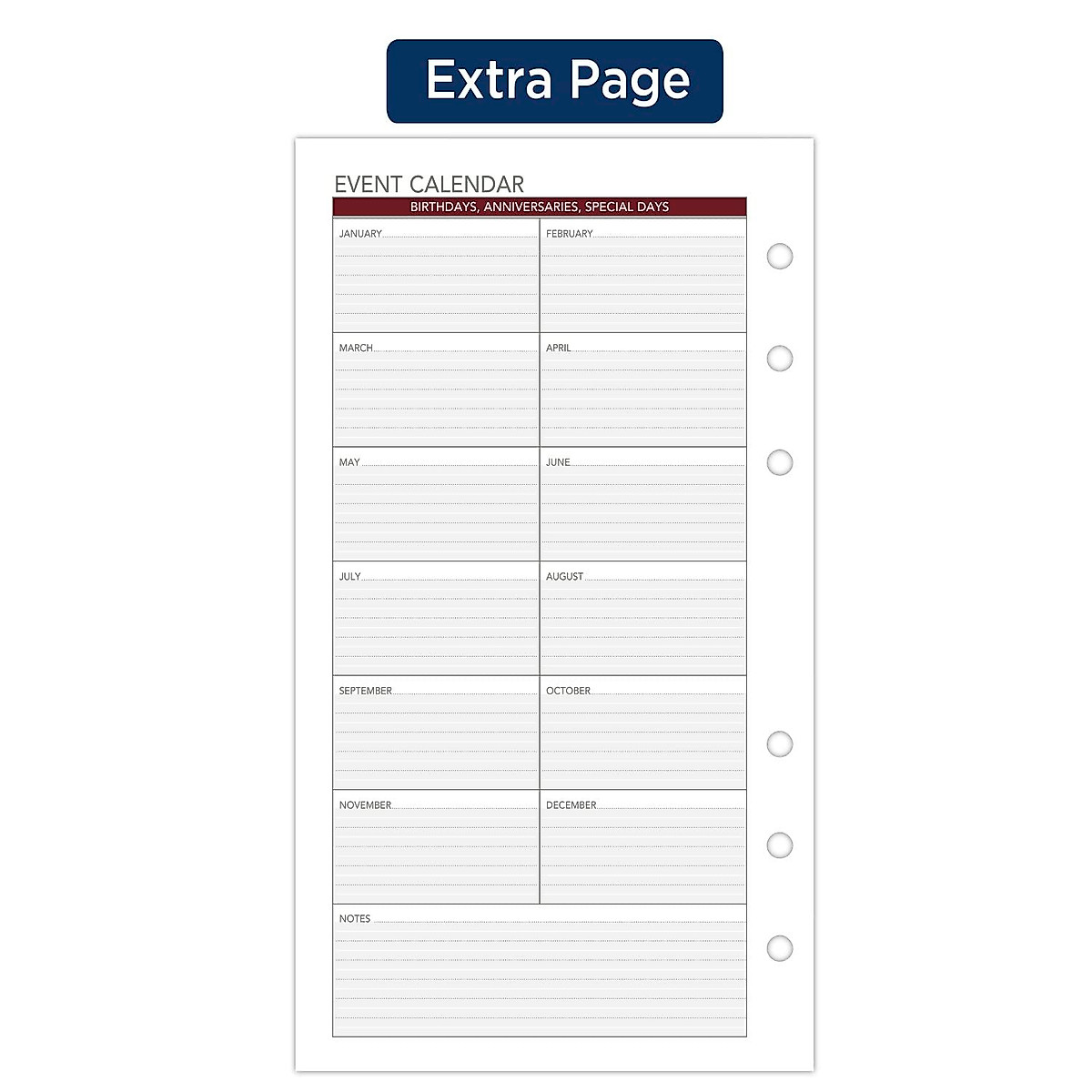 AT-A-GLANCE 2024 Daily Planner One Page Per Day Refill, 3-3/4" x 6-3/4", Portable Size, Loose-Leaf (063-125Y-24)