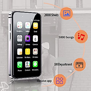 Hipipooo Super Small Mini Smartphone 3G Dual SIM Tiny Mobile Phone 2GB RAM 32GB ROM 5.0MP Quad Core Dual Standby Unlocked Small Phones Kids Phone Pocket 3.0 Inch Android Child Mini Cellphone (Black)