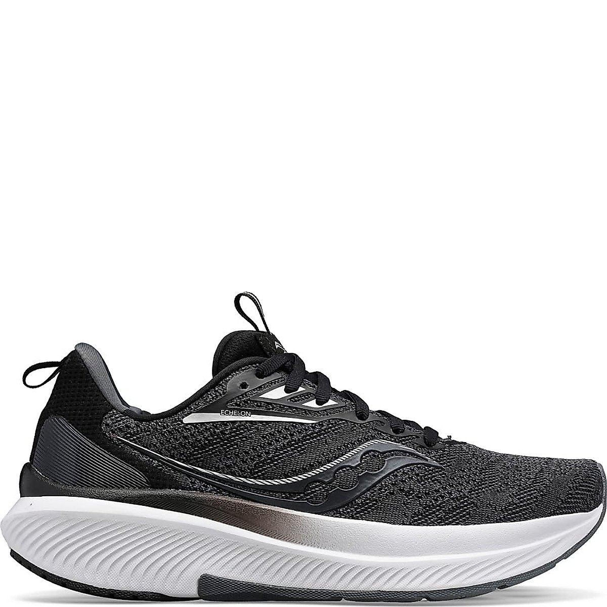 Saucony Echelon 9, Running Shoe Womens, Black/White, 8.5