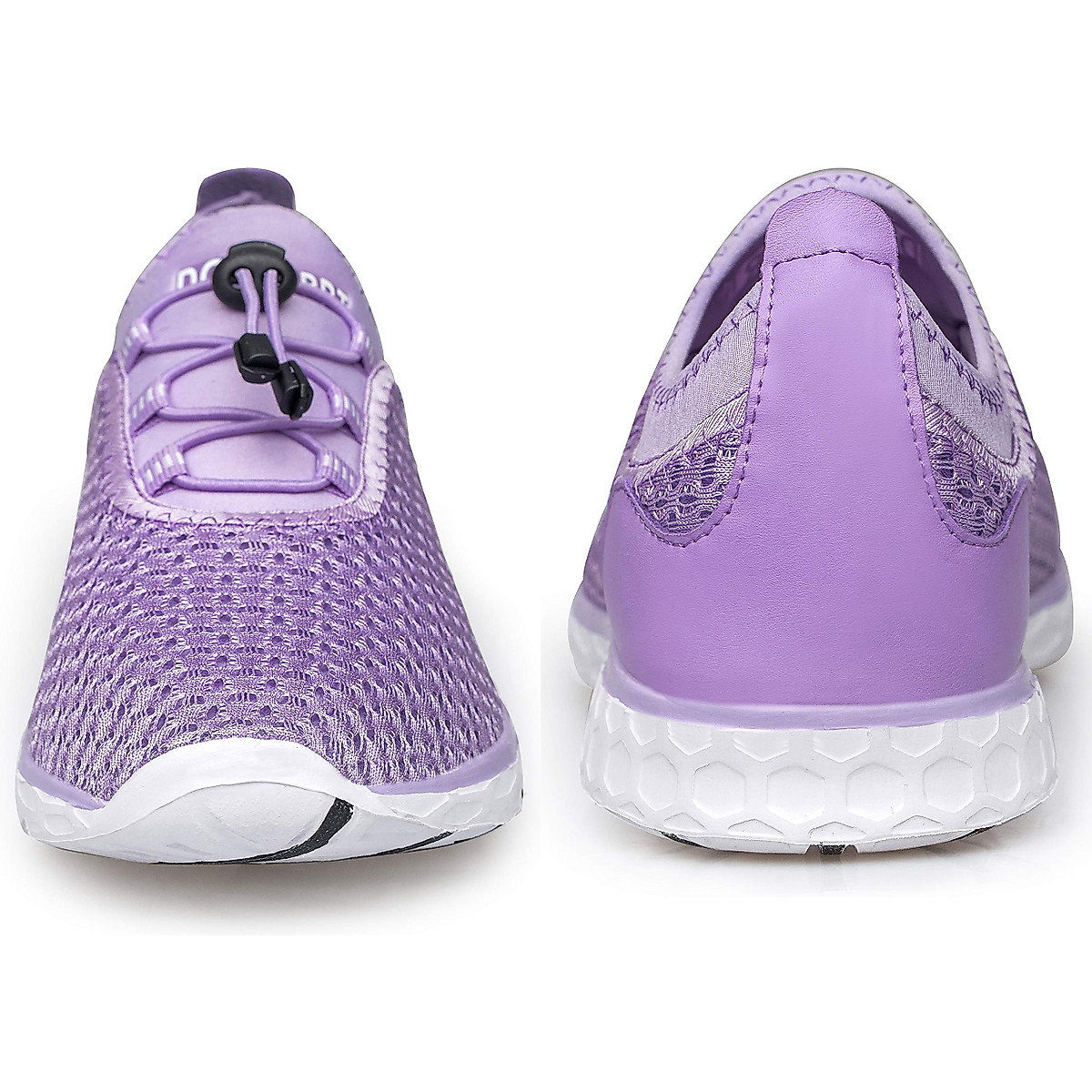 DOUSSPRT Womens Water Shoes Quick Drying Sports Aqua Walking Beach Sneaker for Hiking Diving Boating Kayaking Swimming Surf Purple US Size 7