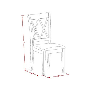 East West Furniture HBCL3-LWH-C 3 Piece Dining Table Set for Small Spaces Contains a Round Dining Room Table with Pedestal and 2 Linen Fabric Upholstered Chairs, 42x42 Inch, Linen White