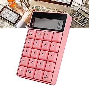 Wireless Number Pad, 2 in 1 Wireless Numeric Keypad 2.4G Digital Display Number Keyboard with Accounting Calculator Financial Accounting Numpad for Home Office Business