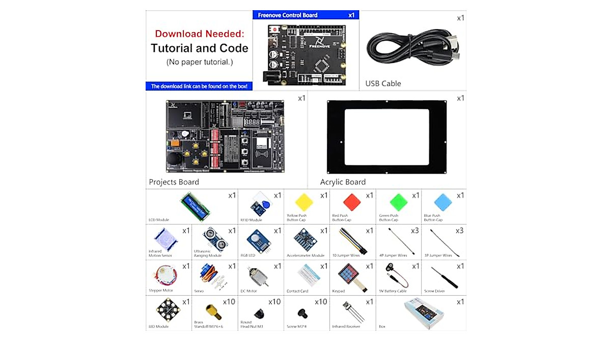 Freenove Projects Kit V4: 46 Projects & Simple Wiring