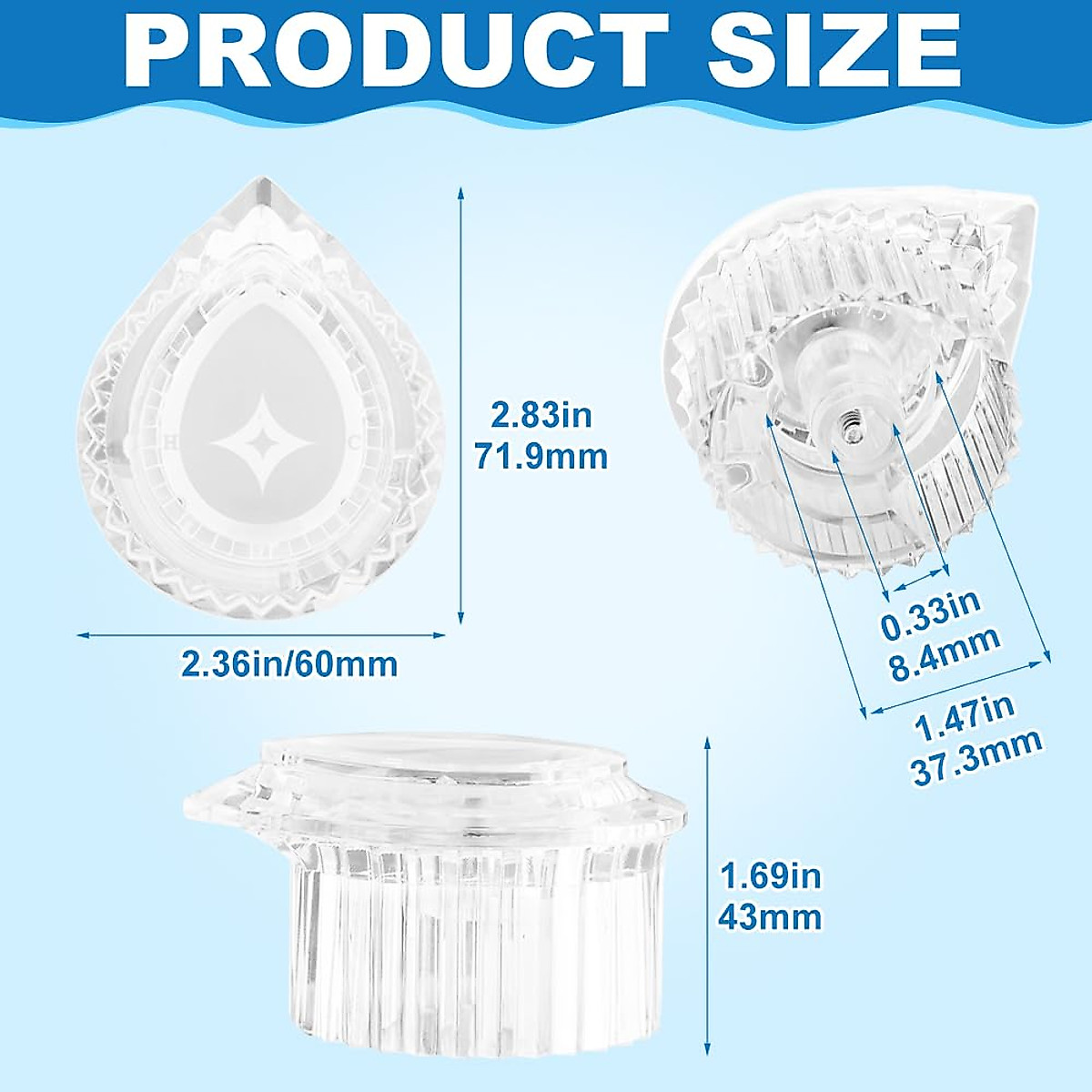 Shower Knob Handle Replacement Compatiable with Moen 100710 Shower Handle,Tub & Shower Knob Durable