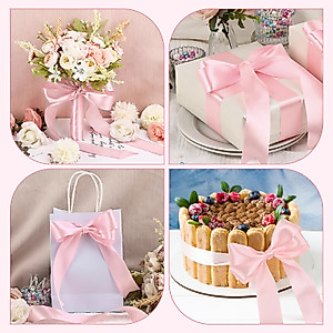 1-1/2 inch Light Pink Ribbon,25 Yards Light Pink Fabric Ribbon for Gift Wrapping,Crafts,Flower Bouquet,Bows Making,Balloons,Wedding,Birthday Party,Baby Shower Decoration