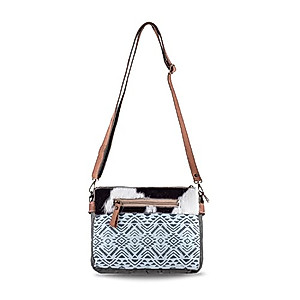 SIXTEASE Crossbody Bag for Women Vintage Style Genuine Leather, Upcycled Canvas, Rug, or Hair On - Cross Body Womens Bags with Inside Zipper Pockets - Fusion Beloved