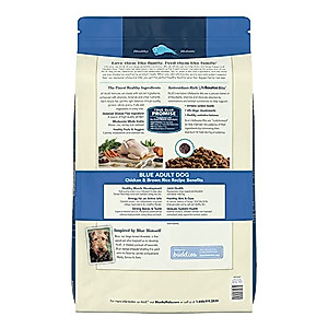 Blue Buffalo Life Protection Formula Natural Adult Dry Dog Food, Chicken and Brown Rice 30-lb