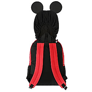 Bioworld Mickey Mouse 16" Kids' Hooded Backpack with Ears