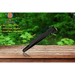 Reptile Feeding Tongs,Bug Tweezers for Kids Adults,Plastic Anti-static Curved Tweezers Feeding Tool,Cleaning Supplies & Tweezers for Cricket Clamp Bug Scooper Snake Lizard Gecko Bearded Dragon (Black)