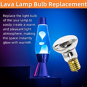 Kanlpeia 2 Pack Lava Lamp Bulb R39 E17 25W Reflector Bulbs for Bedroom and Office 120v Lava Lamp Light Bulb Replacement
