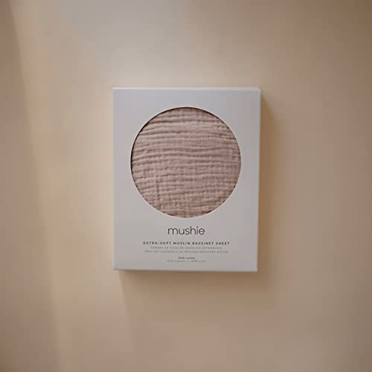 mushie Extra Soft Bassinet Muslin Crib Sheet | 30" x 16" (Blush)