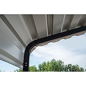 Arrow Carports Galvanized Steel Carport, Full-Size Metal Carport Kit, 12' x 24' x 7', Charcoal